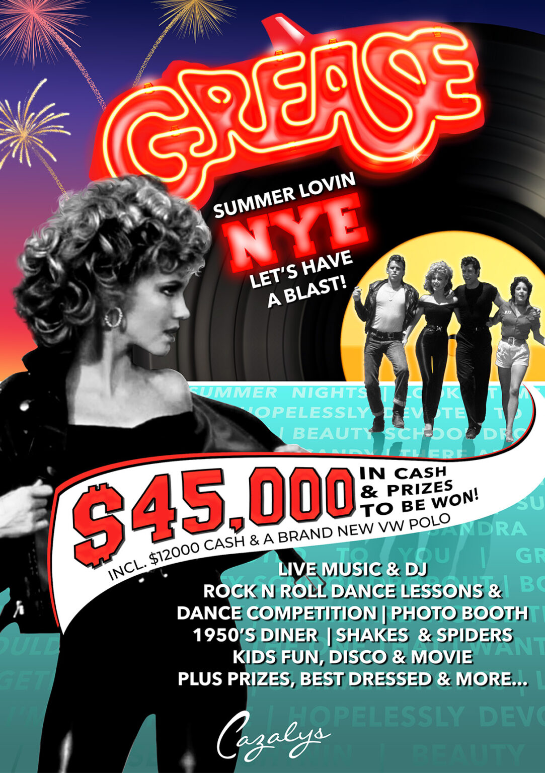 SUMMER LOVIN’ - GREASE NYE PARTY | Cazalys