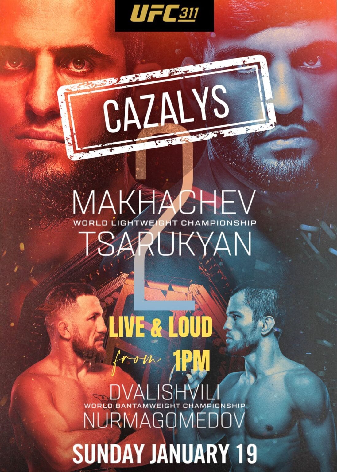UFC 311 | Cazalys
