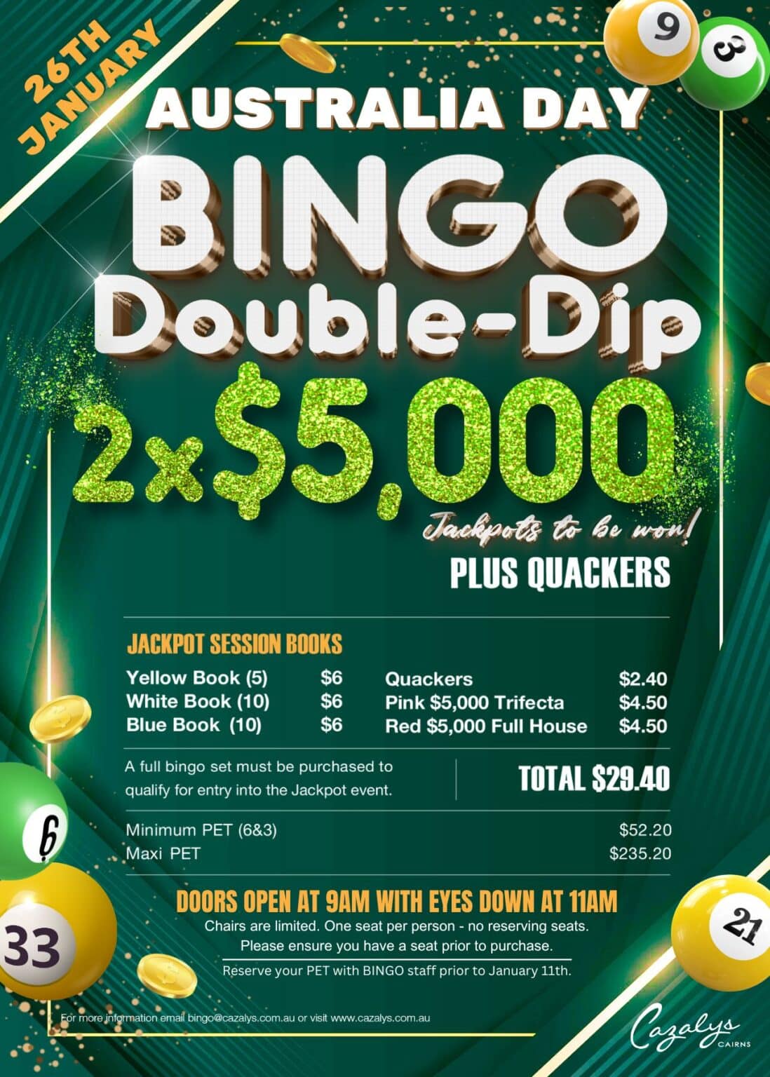 AUSSIE DAY DOUBLE DIP | Cazalys